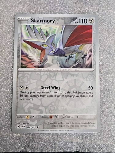 Pokemon - Skarmory 124/191 - Reverse Holo - Surging Sparks - NM/M | eBay