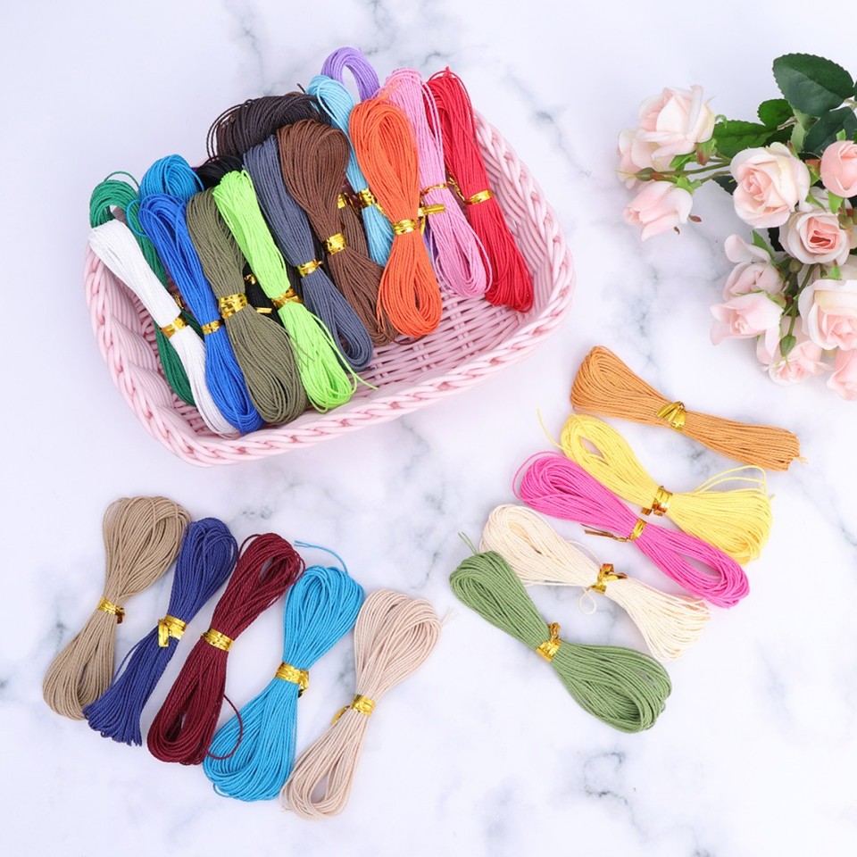 Waxed Necklace Cord Polyester Colorful Round Thread Jewelry Making ...