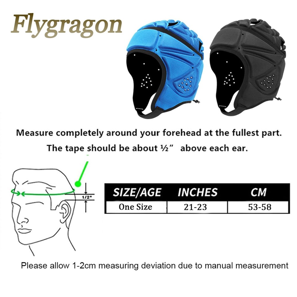 Rugby Helmet, Adjustable 7v7 Football Helmet for Kids Youth, Soft ...