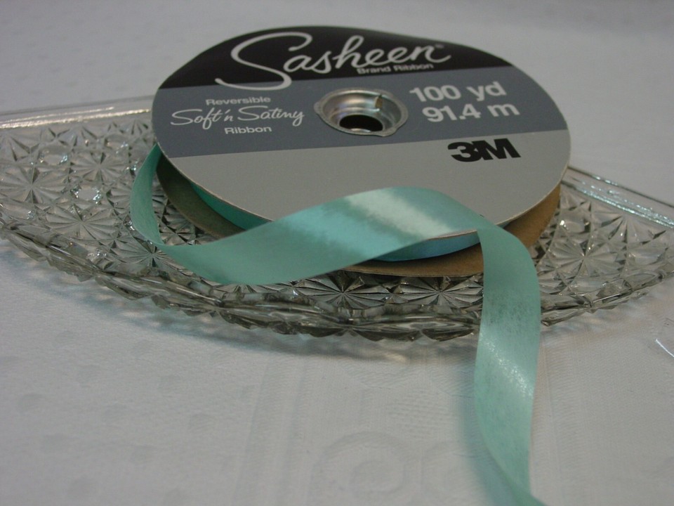 Vintage 3M Sasheen Ribbon Pastel Blue 3/4" 100 Yd Spool | eBay