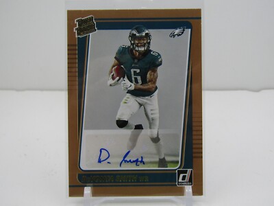 DEVONTA SMITH 2021 DONRUSS RATED ROOKIE BRONZE AUTOGRAPH AUTO! RC ...