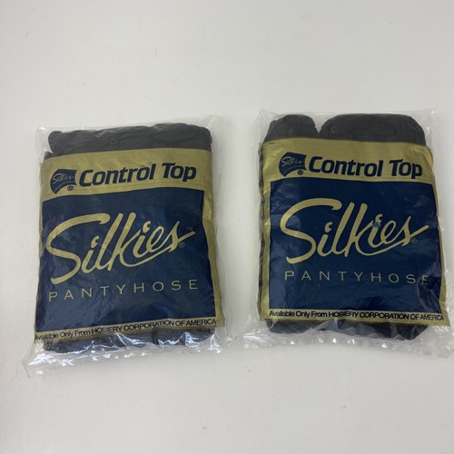 Vintage 1994 Silkies Control Top Support Leg Medium Navy Pantyhose USA ...