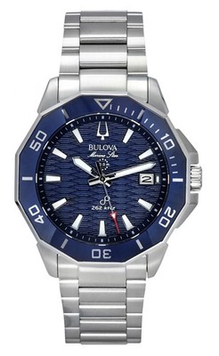 Bulova Marine Star Precisionist Blue Dial Quartz Diver's 200M Men's ...