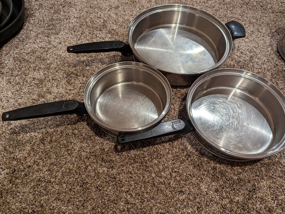 Lifetime Stainless Steel T304L SS Cookware Set 12PCs, Pots, Saucepans ...