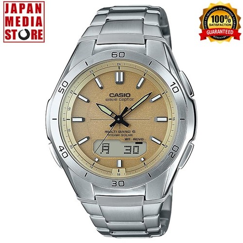 CASIO WAVE CEPTOR WVA-M640D-9AJF Solar Atomic Radio Stainless Men Watch ...