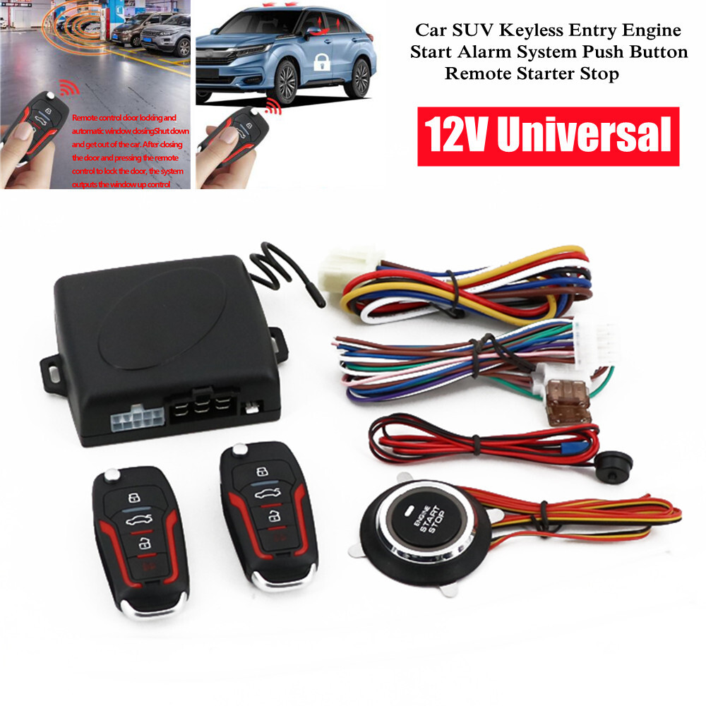 SUV Keyless Ignition Kit Keyless Entry Push Button Start System With ...