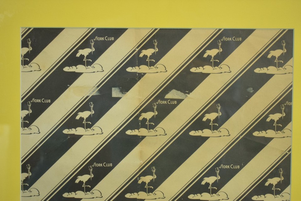Stork Club Original B&W Wallpaper Framed Panel | eBay