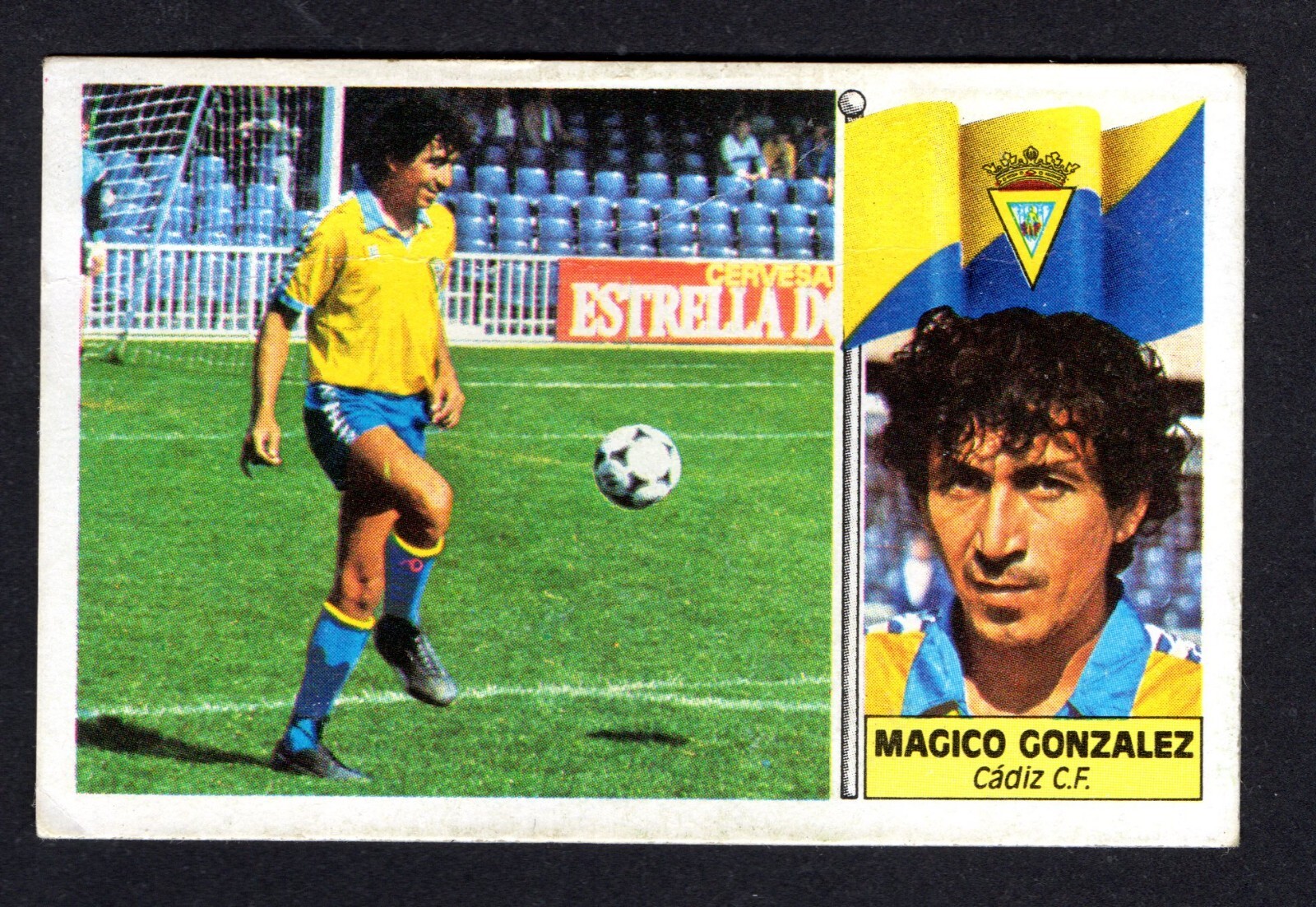 JORGE MAGICO GONZALEZ - CADIZ CF 1986-87 CARD LIGA ESTE PANINI 86/87 ...