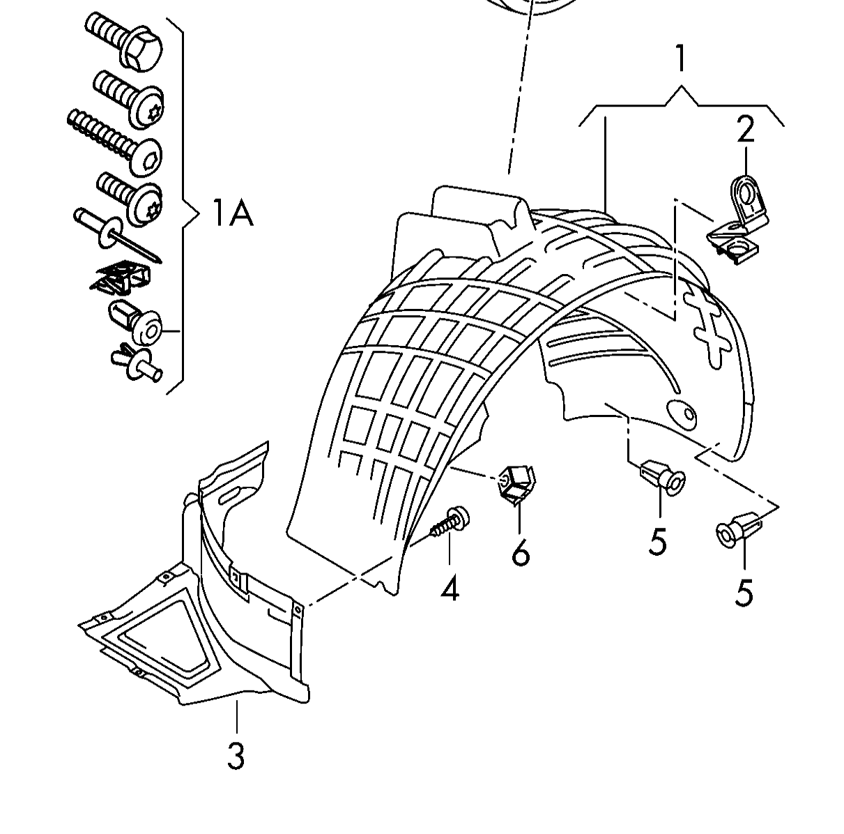 2012-2017 Audi Q3 Front Left Fender Liner Splash Guard 8U0821171C ...