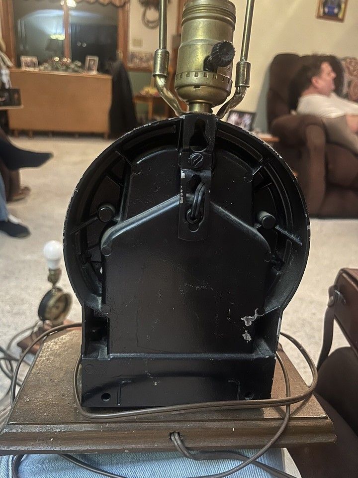 General Electric METER Lamp ~ Wood Base W/O Shade ~ Steampunk | eBay