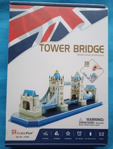 CubicFun : TOWER BRIDGE - 52 Piece 3D Puzzle **NEW** | eBay
