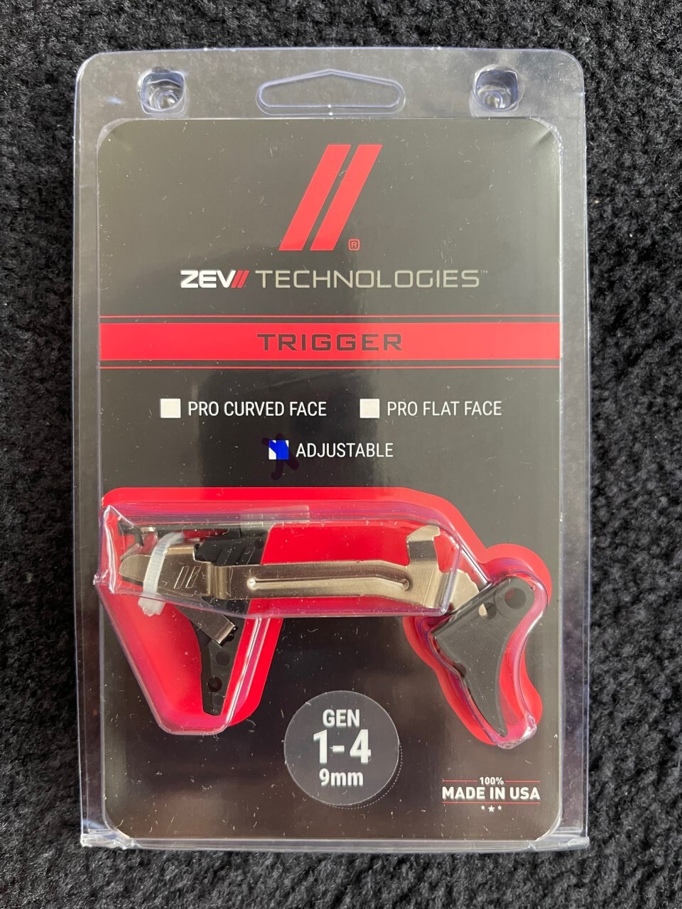 ZEV TECH FULCRUM ADJUSTABLE TRIGGER KIT FOR GLOCKK GEN 1-3 17 19 26 34 ...