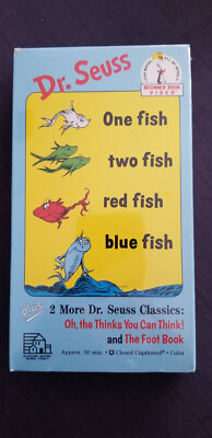 Dr. Seuss - One Fish Two Fish Red Fish Blue Fish (VHS, 1994) SEALED 31 ...