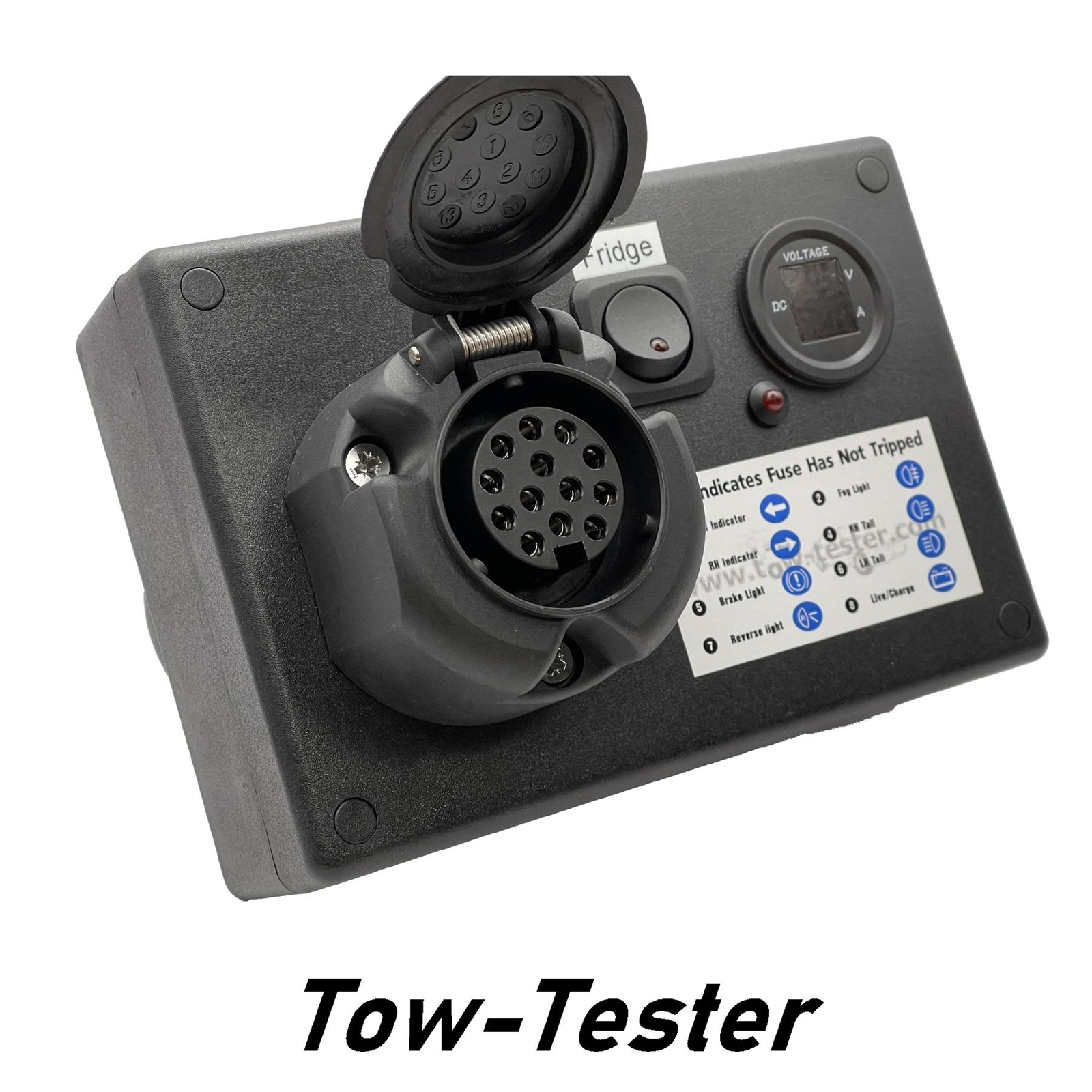 Caravan Tow Tester Electrical Light Portable + Fridge & Battery Charger ...