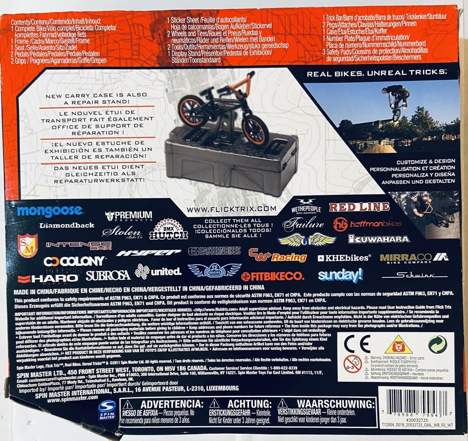 FLICK TRIX FT BIKE SHOP MONGOOSE RED BLACK WHITE METAL MODEL BIKE BRAND ...