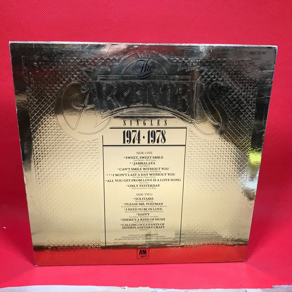 CARPENTERS The Singles 1974-1978 UK VINYL LP Only Yesterday best of ...