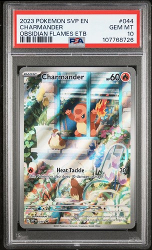 CHARMANDER 2023 Pokemon Black Star Promo #044 Obsidian Flames ETB PSA ...