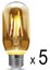 Retro Vintage LED 4w Edison Style Filament Tube Bulb Smoked Gold Glass ...