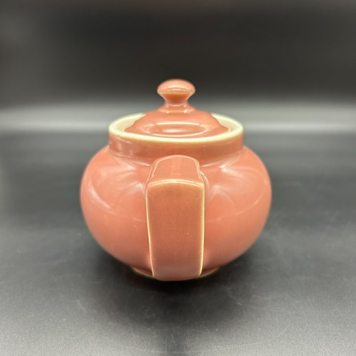 Vtg Hall Boston Tea Pot #21 Rose Pink Chrome Spout Ivory Lid ...