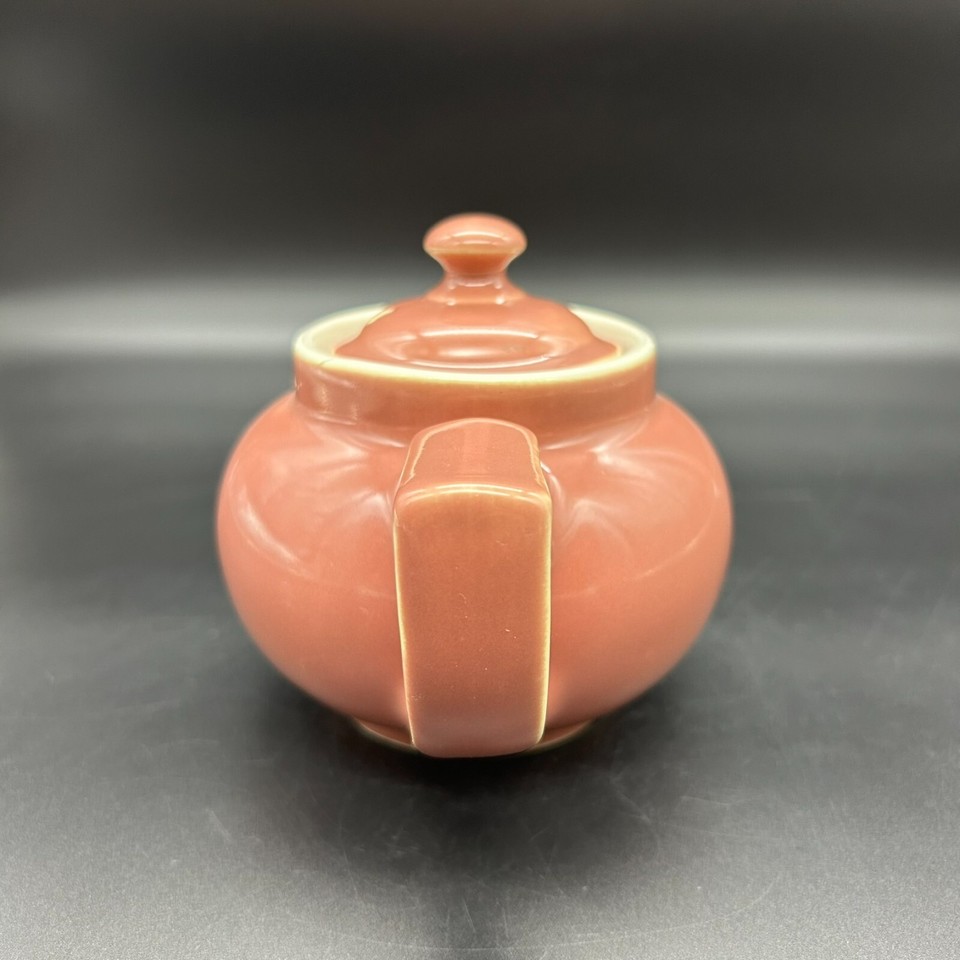 Vtg Hall Boston Tea Pot #21 Rose Pink Chrome Spout Ivory Lid ...