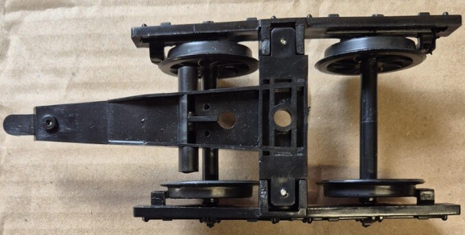 ONE NEW G SCALE 45mm GAUGE RAILWAY COACH CARRIAGE BOGIE, WHEELS & AXLES ...
