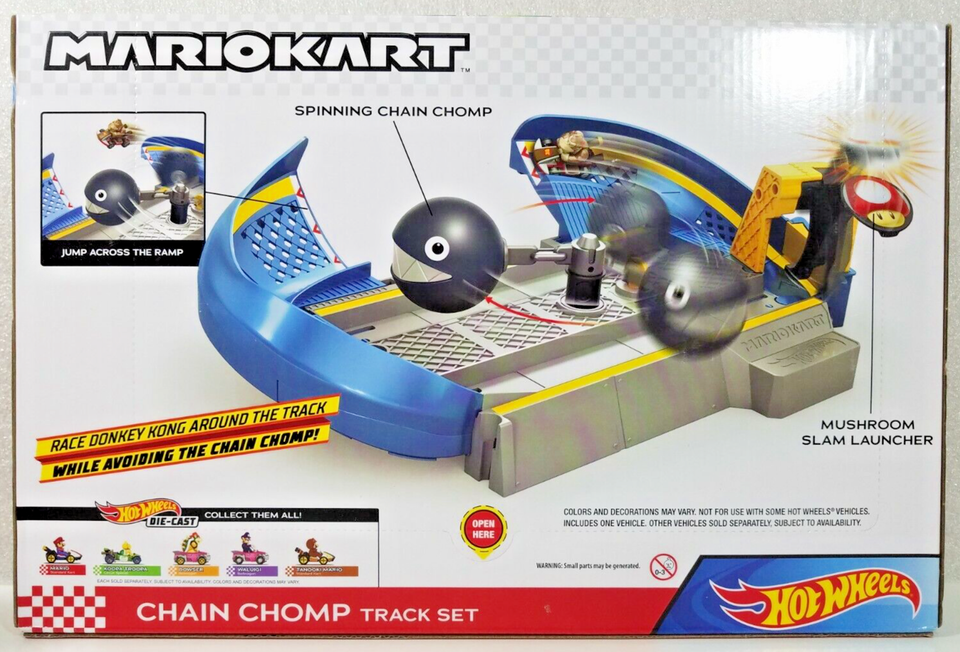 HOT WHEELS Mario Kart CHAIN CHOMP Track Set DONKEY KONG First ...