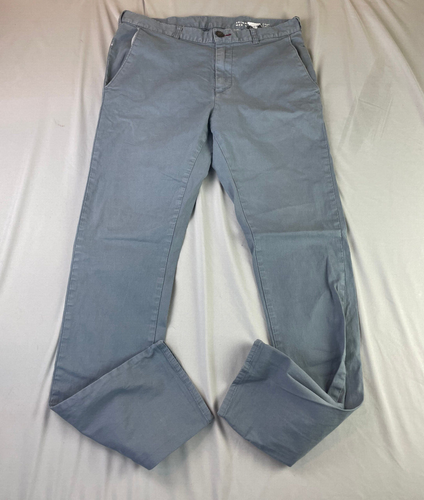 Bullhead Denim Co Skinny Straight Leg Chino Flat Front Blue Pants Men ...