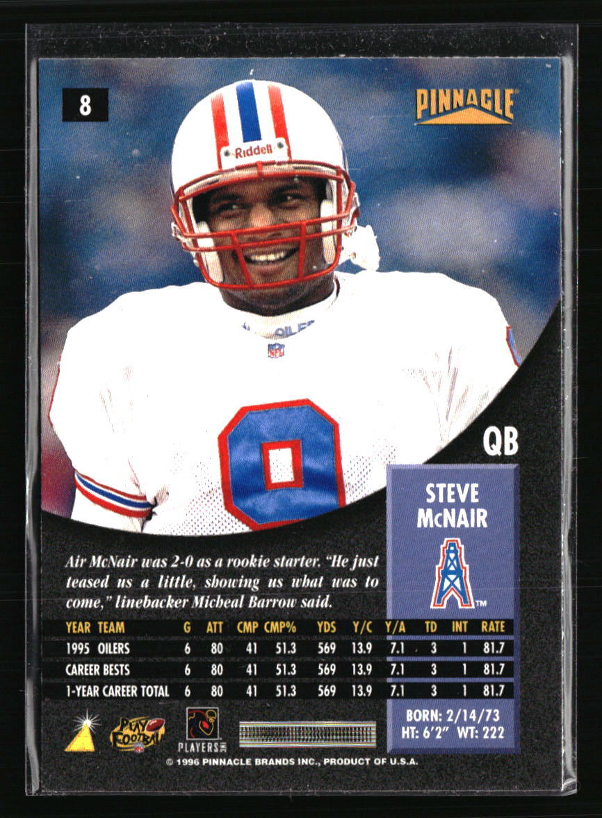 1996 Pinnacle - #8 Steve McNair for sale online | eBay