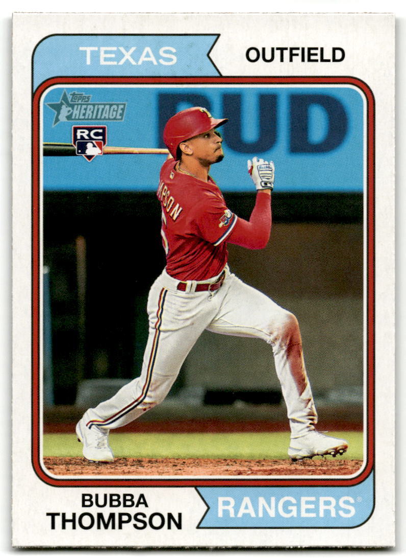 2023 Topps Heritage #157 Bubba Thompson Texas Rangers Rookie | eBay