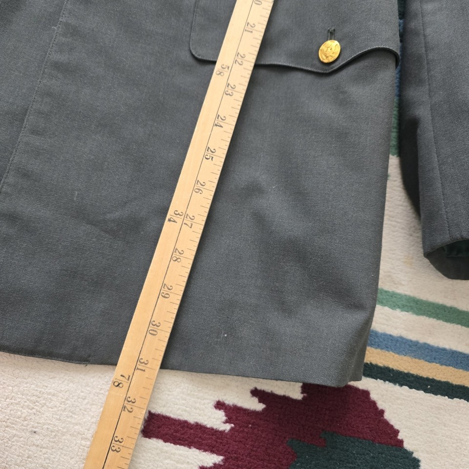 WWII US Army Dress Green Coat Jacket Military Uniform 35L Patches ...