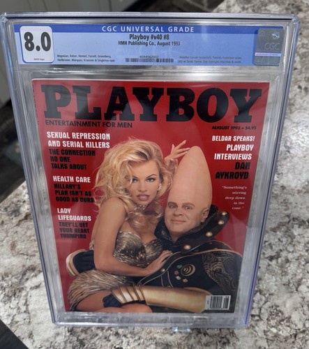 VINTAGE PLAYBOY PAMELA ANDERSON COVER 1993 AUGUST GRADED CGC 8.0 ENCASED PAM !!! | eBay