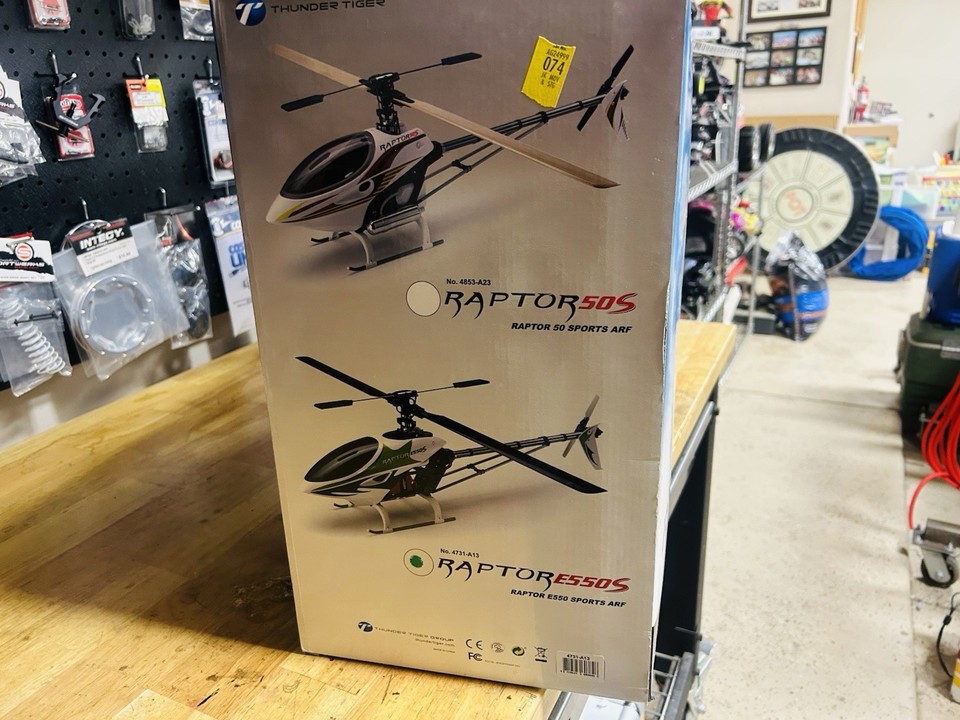 Thunder Tiger Raptor E550S ARF Helicopter Kit Brand New Factory Sealed ...