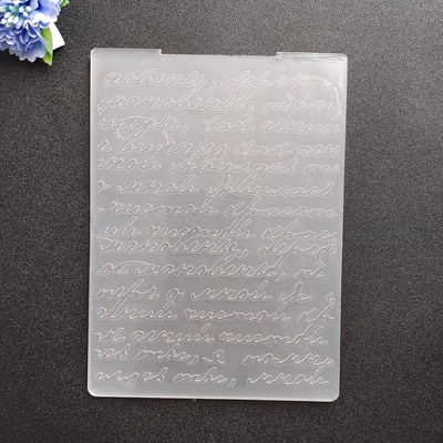 English Words Sentiments Christmas Plastic Embossing Folders for Card ...