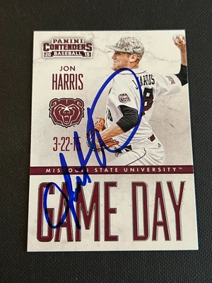 Jon Harris Signed 2015 Panini Contenders Game Day Card Auto Autograph ...