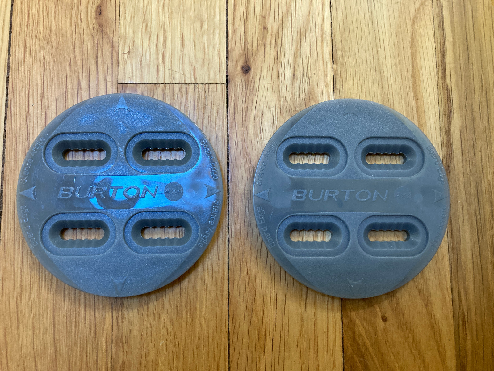 Burton Snowboard Binding 4x4 Baseplates Discs Pair Gray | eBay