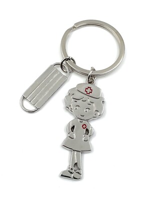 Nurse Hospital Caregiver Keychain Metal Lucky Charm | eBay