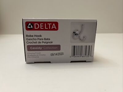 Delta Faucet 79735 Cassidy Double Robe Hook POLISHED CHROME | eBay