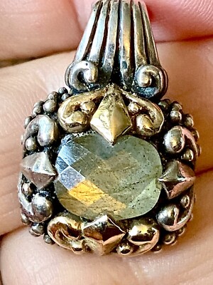Samuel Behnam BJC Sterling and 18K greenish labradorite enhancer ...