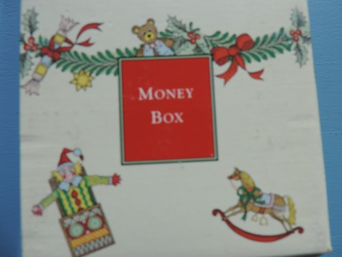 Spode Christmas Toys VINTAGE Money Bank 4.75 High Money Box Piggy Bank ...