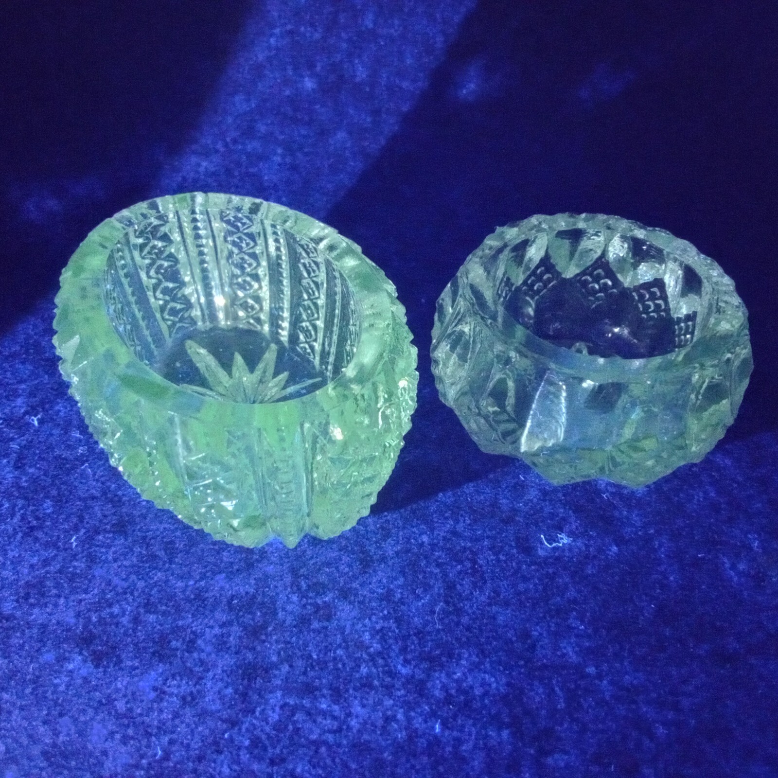 Duncan & Miller Mardi Gras & Unk 2 Individual Salt Dip Cellars ...