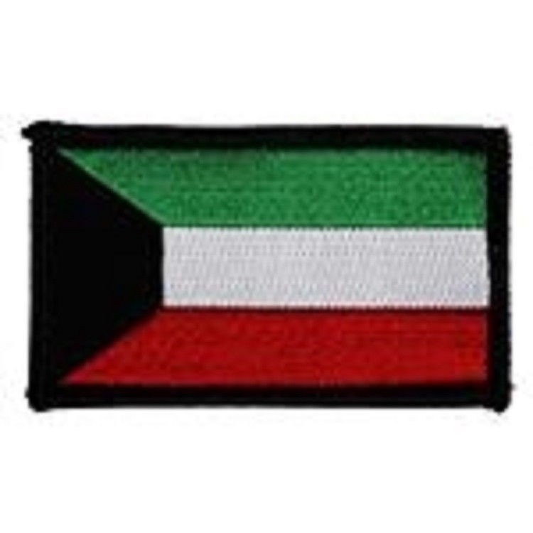 KUWAIT FLAG 2 X 3 EMBROIDERED PATCH WITH HOOK LOOP | eBay