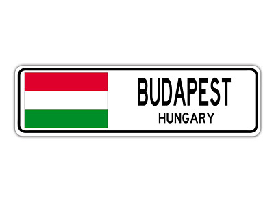 Budapest, Hungary Street Sign Greek Hungarian Flag City Country Road ...