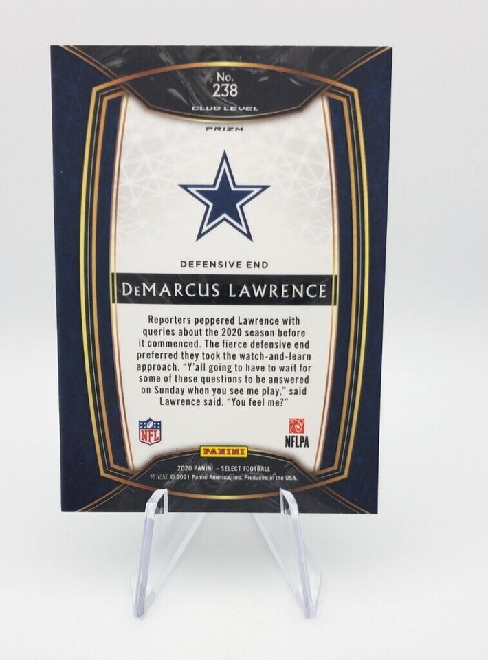 Draft photo 2020 Panini Select Club Level Prizm #238 DeMarcus Lawrence ...