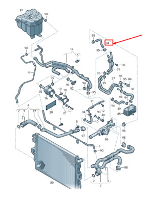Neuf VW Touareg 7P Antigel Retour Tuyau 7P6122073H Original | eBay