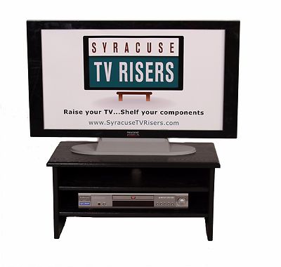 "4-TIER" BLACK TV RISER- 26"wide x 14"deep x 12 1/2 high By Syracuse TV ...