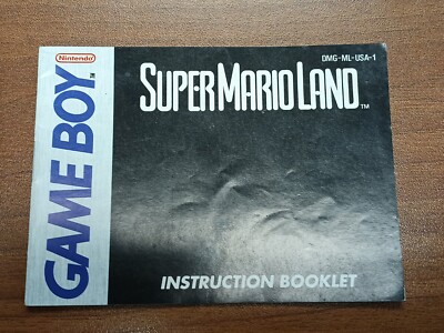 Super Mario Land Game Boy Instruction Manual Booklet Only | eBay