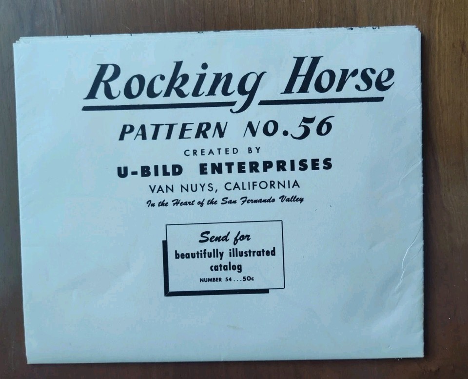 Vintage U-Bild Enterprises Patterns With Original Envelope Rocking ...