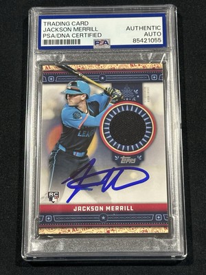Jackson Merrill Signed 2024 Topps All Star Game Relic Autographed Auto ...