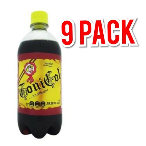 9 Pack Mexican ToniCol soda vanilla Bottles 600ml Hecho Mexico refresco ...