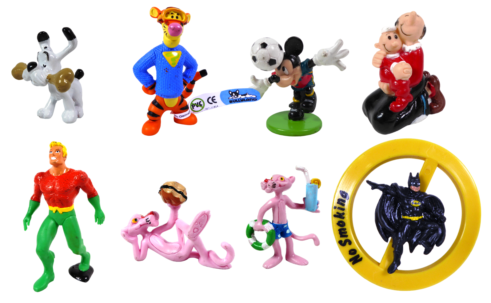 Set of 8 PVC Figurines 4 to 8cm Mickey Batman Disney Aquaman Game Toy ...